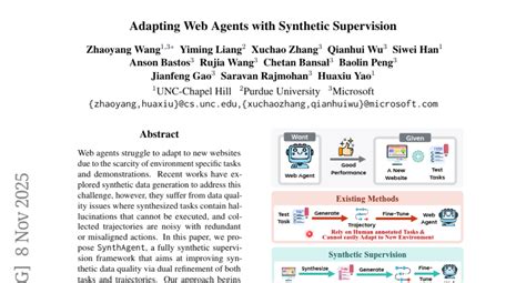 Adapting Web Agents With Synthetic Supervision Ai For Dummies