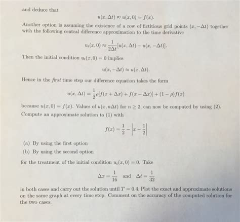 8 consider the following explicit finite difference