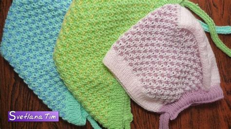 Шапочка ЧЕПЧИК для ребенка Детская шапочка Вязание спицами 308 Tejer Dos Agujas Tejer