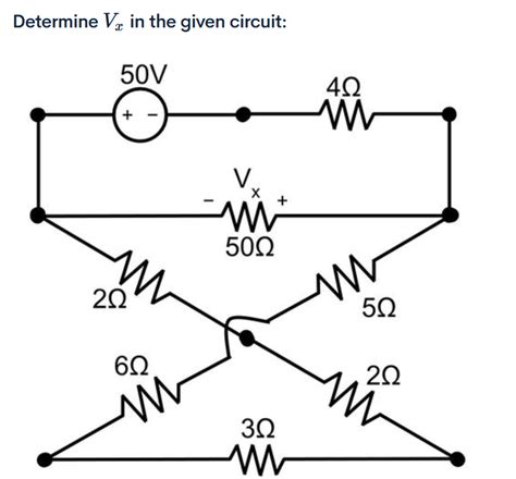 Solved Determine Vx In The Given Circuit Chegg