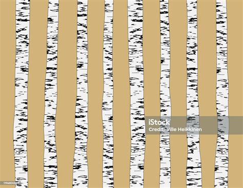 자작 나무 장식 트렁크 아이콘 실루엣 모양 세트 나무 껍질 색상 숲 예술 직물 기호 팩 벡터 일러스트 배경 이미지입니다 가을