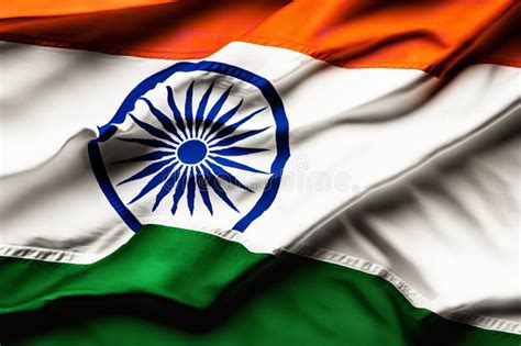 Majestic Indian Flag A Symbol Of Unity And Pride Stock Illustration