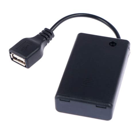 กล่องแบตเตอรี่3 Aaa พร้อมพอร์ต Usb สำหรับชุดไฟ Led บล็อกอาคารพร้อมสวิตช์เป็น Th