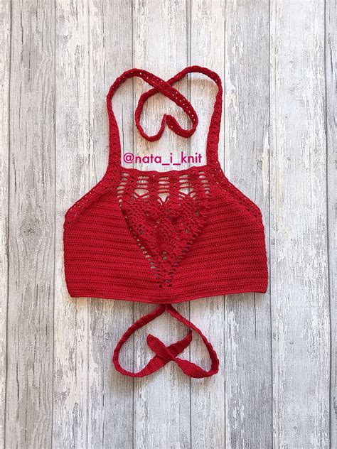 Купальник раздельный вязаный Fire в интернет магазине на Ярмарке Мастеров Купальники Каменск