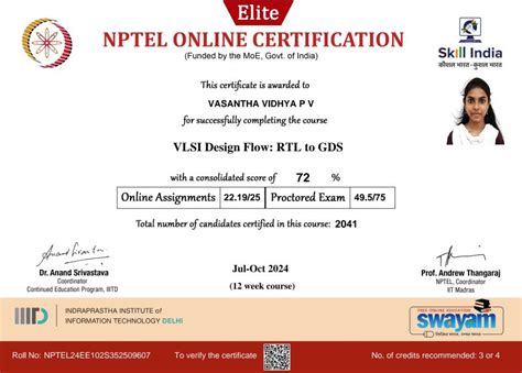 Vasantha Vidhya On Linkedin Nptel Vlsidesign Certification Learning Vlsi 11 Comments