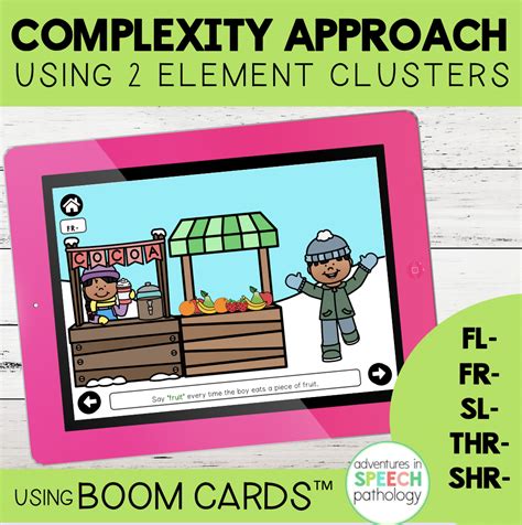 2 Element Clusters Therapy Boom Cards Speech Pathology