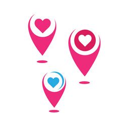 Gps Icon Logo Design Map Pointer Pin Royalty Free Vector