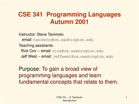 Cse 341 Programming Languages Autumn Ppt Download