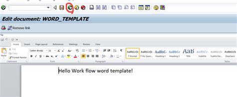 Techsap Workflow Demo14 Document Template Creation And Use In Work Flow