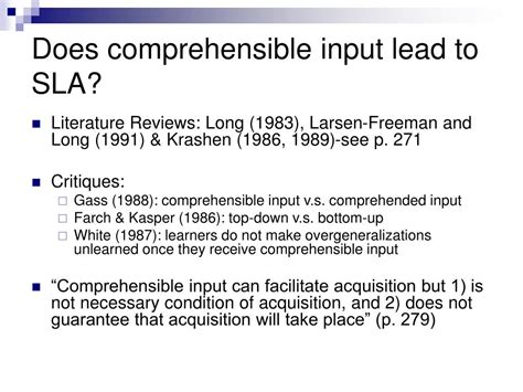 Ppt Input And Interaction And Second Language Acquisition Powerpoint Presentation Id 1379955