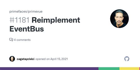 Reimplement Eventbus · Issue 1181 · Primefacesprimevue · Github