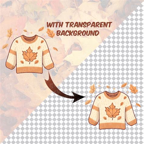 Kawaii Fall Cute Autumn Clipart Bundle Fall Vibes Transparent PNG Bundle Hello Fall Aesthetic