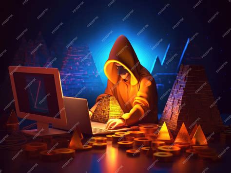A Hacker Makes A Hacker Attack On A Remote Computer Premium Ai
