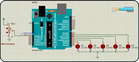 Water Level Indicator Using Arduino The Engineering Projects