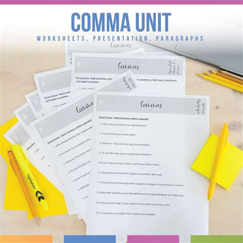Comma Practice Punctuation Activities Paragraphs Lesson Plan And Powerpoint Language Arts