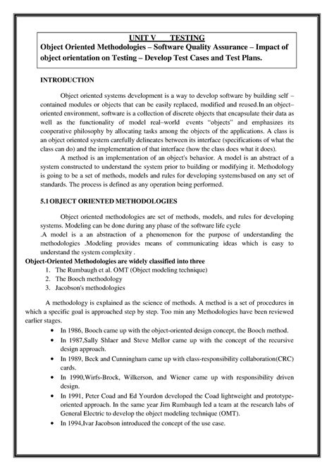 Unit 5 Unit 5 Object Oriented Analysis And Design Studocu