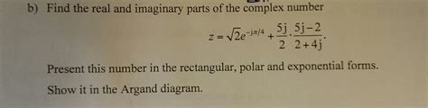 Solved Find The Real And Imaginary Parts Of The Complex Chegg