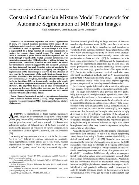 Pdf Constrained Gaussian Mixture Model Framework For Automatic