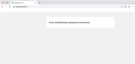 How To Fix “error Establishing A Database Connection” In Wordpress Siteground Kb