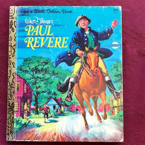 Walt Disney Little Golden Book Paul Revere Original Price Of 49 Cents