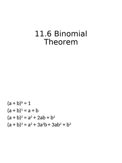 Precalc Notes 11 6 Binomial Expansion Pdf Elementary Mathematics Numerical Analysis