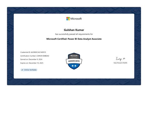 Gulshan Kumar On Linkedin Powerbi Dataanalytics Certification Professionalgrowth Cognizant