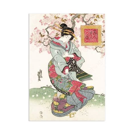 Japanese Ukiyo E Art Print Poster Woodblock Wall Keisai Eisen Geisha