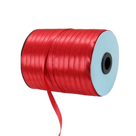 Single Faced Satin Ribbon Roll 6mmx530m Red Abz Packaging