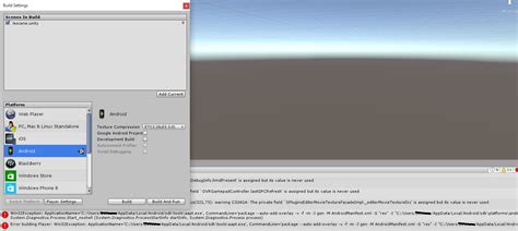 Java Win32exception In Unity3d When Trying To Run An Android