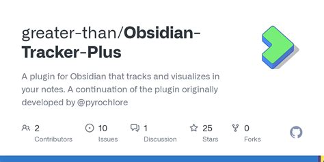 Github Greater Thanobsidian Tracker Plus A Plugin For Obsidian That