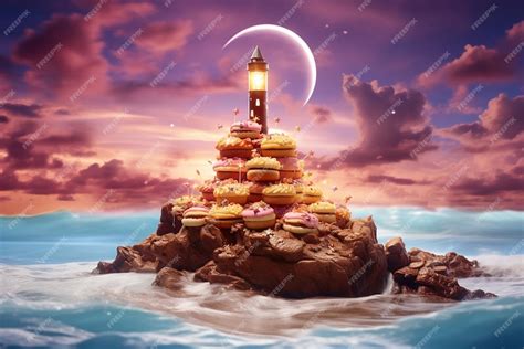 Premium Photo Candy Beacon Guiding To Delights