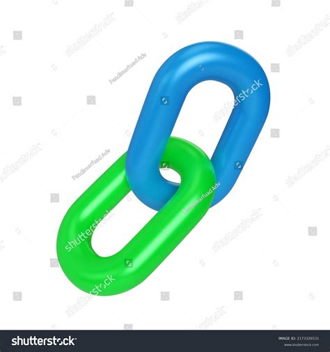 This 3d Render Illustration Hyperlink Icon Stock Illustration