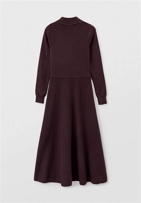 Платье Massimo Dutti, цвет: коричневый, RTLABO607001 — купить в ...