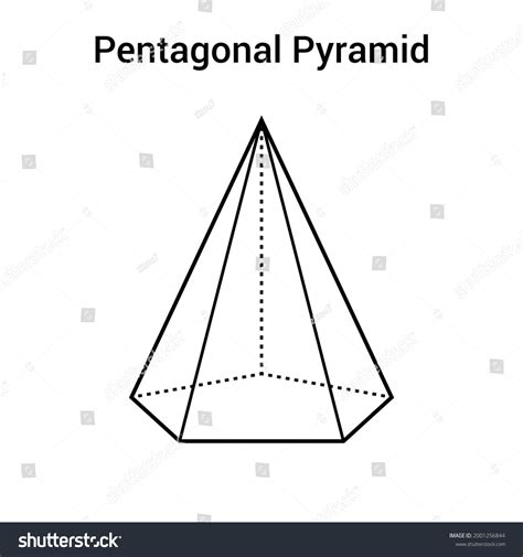 Pentagonal Pyramid Shape Geometry Stock Vector Royalty Free