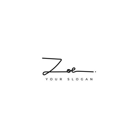 Zoe Name Signature Logo Design 45918374 Vector Art At Vecteezy