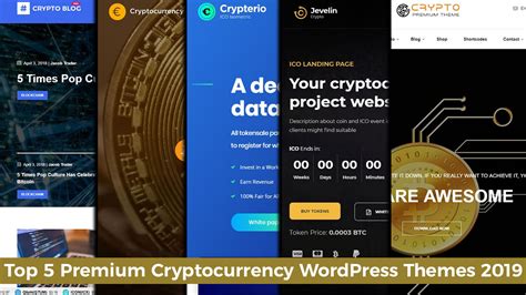 Top 5 Premium Cryptocurrency Wordpress Themes 2019