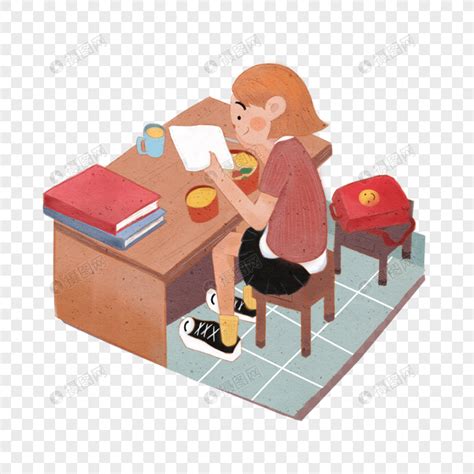 手绘女孩场景元素素材下载 正版素材401037804 摄图网