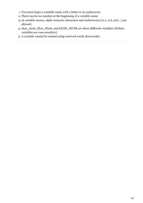 Python Variables Pdf