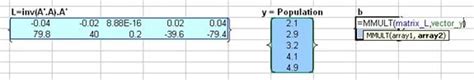 Generalized Inverse Using Ms Excel