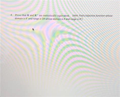Solved 4 Prove That R And R Are Numerically Equivalent Chegg Com