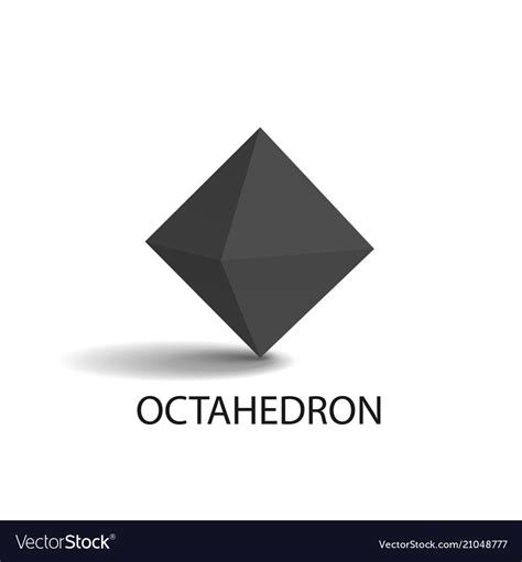 Octahedron Geometric Shape Royalty Free Vector Image