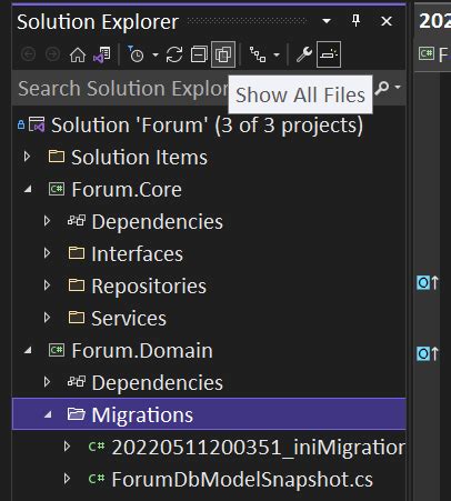 Entity Framework Core Migration Build Succeeded But Migration Folder Does T Appear In Solution