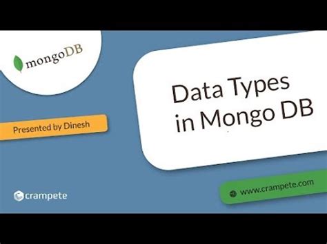 Data Types In MongoDB YouTube