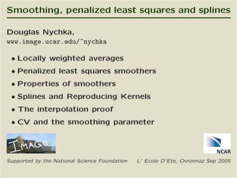 Smoothing Penalized Least Squares And Splines Image
