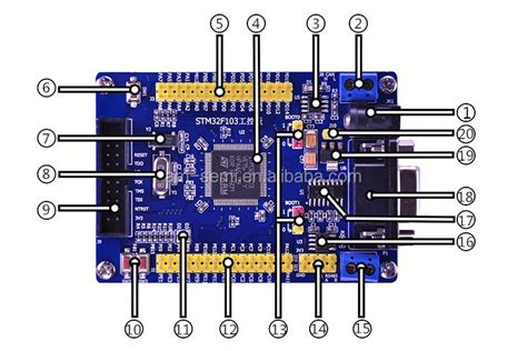 stm32f103vet6 development board with can and rs485 control