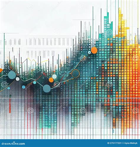 Abstract Graph Visualization Of Financial Data And Stock Markets Concept Made With Generative Ai