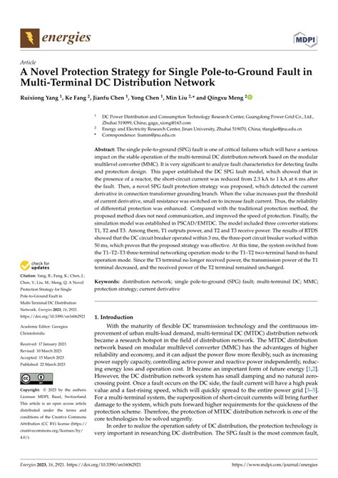 Pdf A Novel Protection Strategy For Single Pole To Ground Fault In