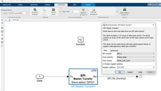 TMS320F28379D Designing Embedded Code Using Simulink Using SPI Master