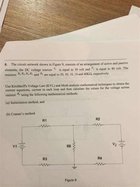 Solved The Circuit Network Shown In Figure 9 Consists Of An