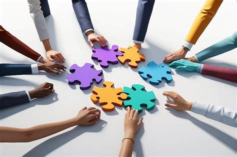 Team Partnership Unity And Collaboration Concept Connecting With Teamwork Premium Ai Generated